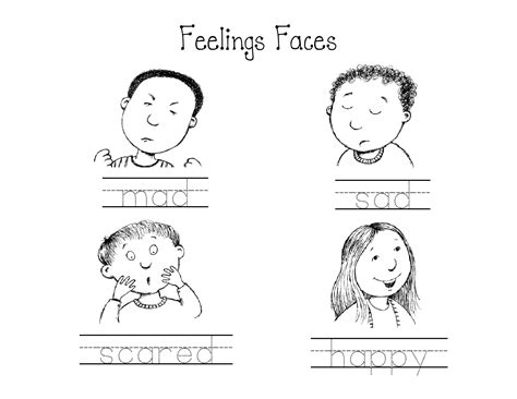 Happy Sad Mad Scared Worksheet Kindergarten Primary School Maths