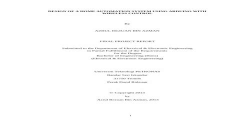 Design Of A Home Automation System Using Arduino … My 9493 1 14590 Dissertation