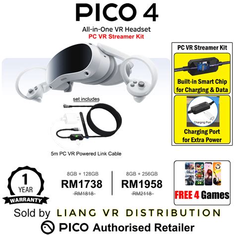 PICO 4 All In One VR PC VR Streamer Kit 1 Year Official Pico Malaysia Warranty Shopee Malaysia