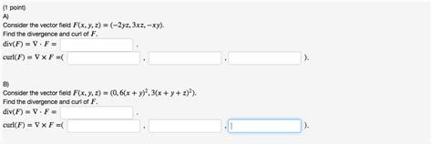 Solved 1 ﻿pointaconsider The Vector Field