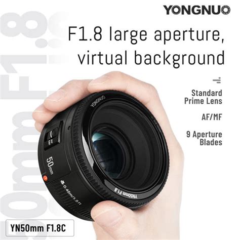 GetUSCart YONGNUO YN Mm F C Lens Large Aperture Auto Focus Lens MM F For Canon EF