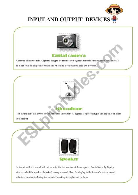 Input Output ESL Worksheet By Nipaporn Tak