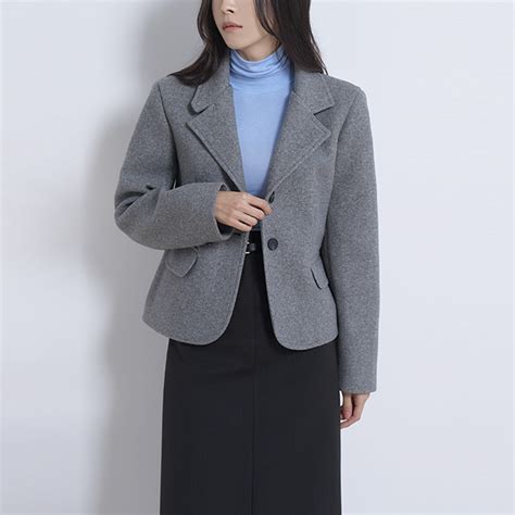 리틀마켓 라스트원 세일 클래식 두툼 베이직 언발 카라 투버튼 숏 블레이저 자켓 Jj54b3 아우터정장싱글모직베이지블랙챠콜하객결혼식모임파티연말면접