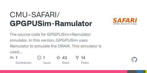 GitHub CMU SAFARI GPGPUSim Ramulator The Source Code For GPGPUSim Ramulator Simulator In