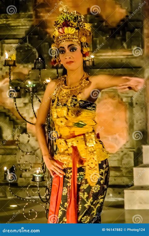 Traditional Balinese Dance In Traditional Costumes Editorial