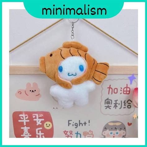 Key Plush Cinnamoroll Holder With Taiyaki Design For Or Bag Keys