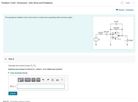 solved the operational amplifier in the circuit seen in is