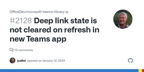 Deep Link State Is Not Cleared On Refresh In New Teams App · Issue 2128 · Officedev Microsoft