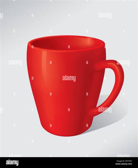 Vector Empty Red Mug Stock Vector Image And Art Alamy