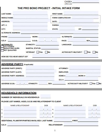 19 Project Intake Form Examples To Download