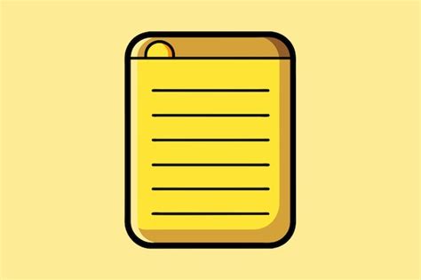 Premium Vector Yellow Notepad
