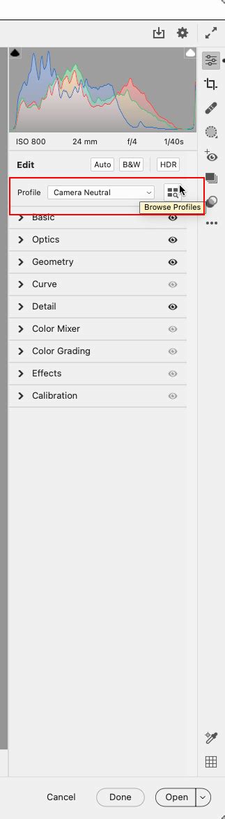 Solved Camera Profiles Arc Adobe Raw Converter Adobe Community 14096032