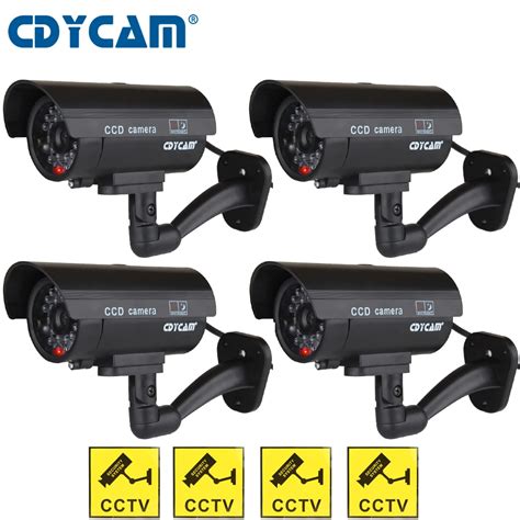 4 шт. (1 упаковка), муляж камеры Водонепроницаемый CCTV камера наружная ...
