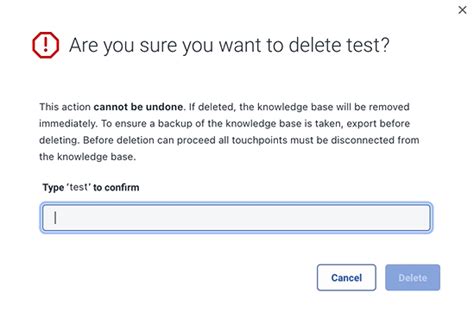 Delete A Knowledge Base Genesys Cloud Resource Center