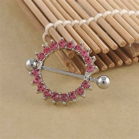 Maoww Rhinestone Crystal Body Nipple Barbell Piercing Rings Nipple
