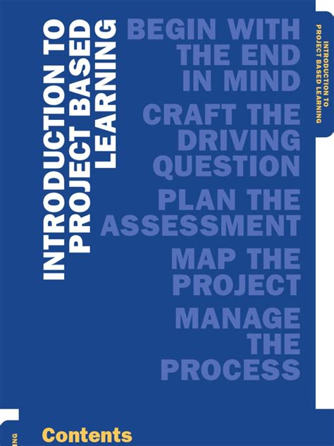 introduction to project based learning pdf project based learning educational assessment