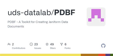 GitHub Uds Datalab PDBF PDBF A Toolkit For Creating Janiform Data Documents