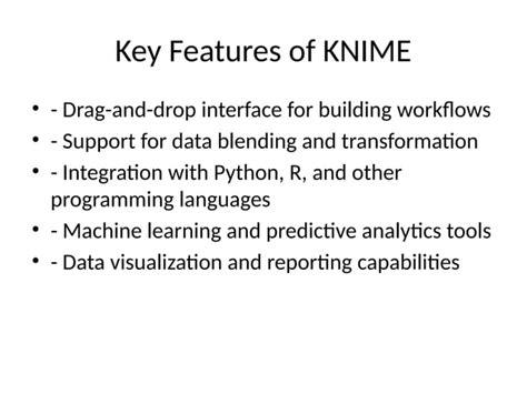 Knime Overview Presentation Data Mining Tools Pptx