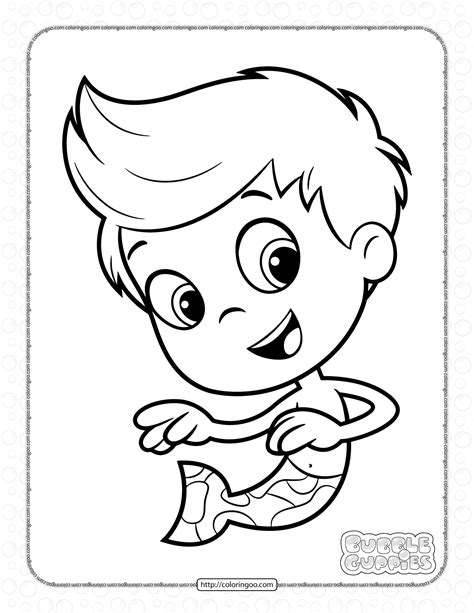 Bubble Guppies Gil Coloring Pages Bubble Guppies Coloring Book Pages
