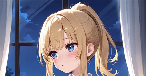 Cleavage Blonde Girl 勇気を出して頑張ったのに、、、、 Pixiv