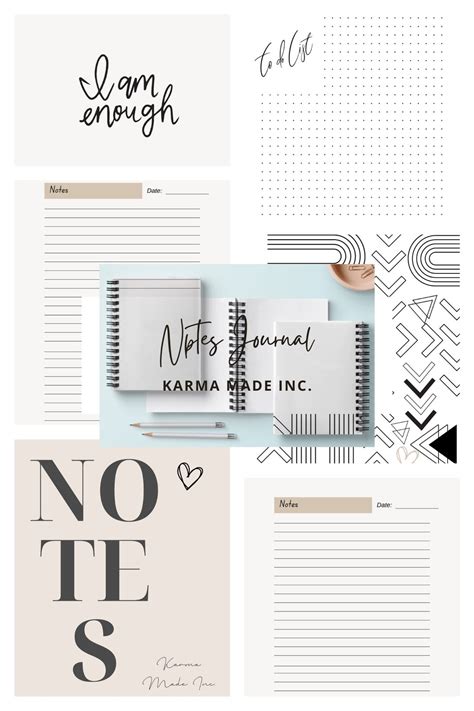 Notes Journal Editable And Printable Version Etsy