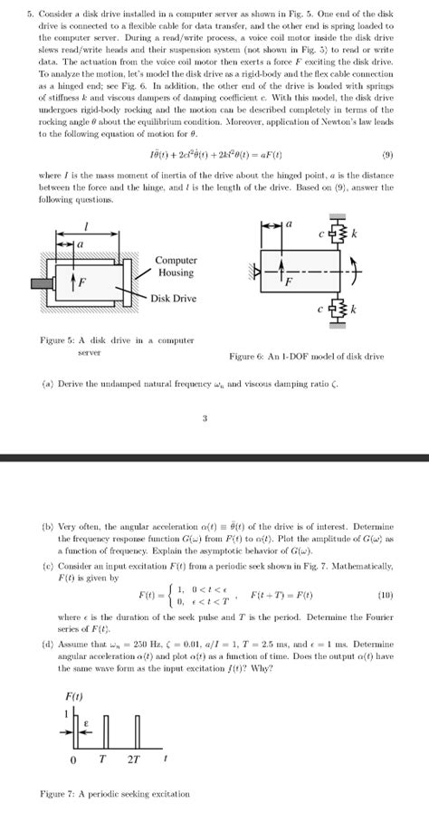 Solved 5 Consider A Disk Drive Installed In A Computer