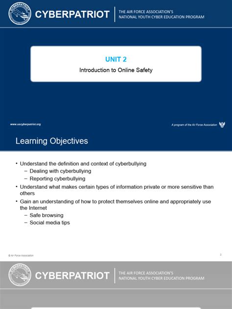 unit 2 introduction to online safety 2021 pdf cyberbullying