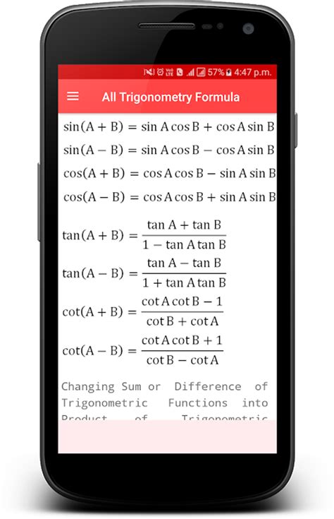 All Trigonometry Formula Apk สำหรับ Android ดาวน์โหลด