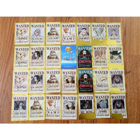 การ์ดวันพีชยำยำช้างน้อย 28 ใบ 17 แบบ มีซ้ำ รุ่น Wanted Bounty One