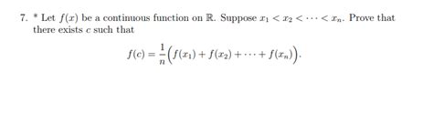 Solved Let F X Be A Continuous Function On R Suppose Chegg Com