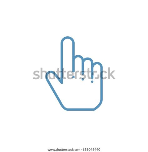Hand Touch Icon Mouse Cursor Vector Stock Vector Royalty Free Shutterstock