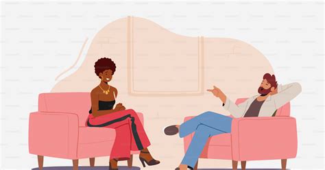 유명한 배우 성공한 사업가 또는 정치인 캐릭터가 Tv 토크쇼 스튜디오에서 유명인에게 질문하는 Tv 진행자와 인터뷰를 하고 의견을 나눕니다 만화 벡터 일러스트레이션 벡터