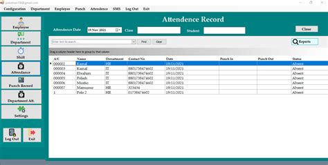 employee attendance from zkteco device management software by polo khan