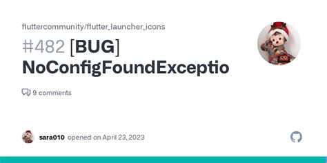 [bug] noconfigfoundexception · issue 482 · fluttercommunity flutter launcher icons · github