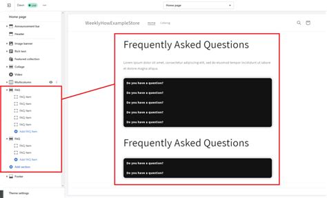 How To Create Faq Sections In Shopify Online Store 2 0 Weeklyhow