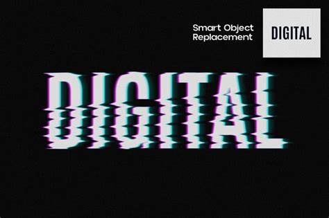 glitch text effect layer styles including bad and broken envato