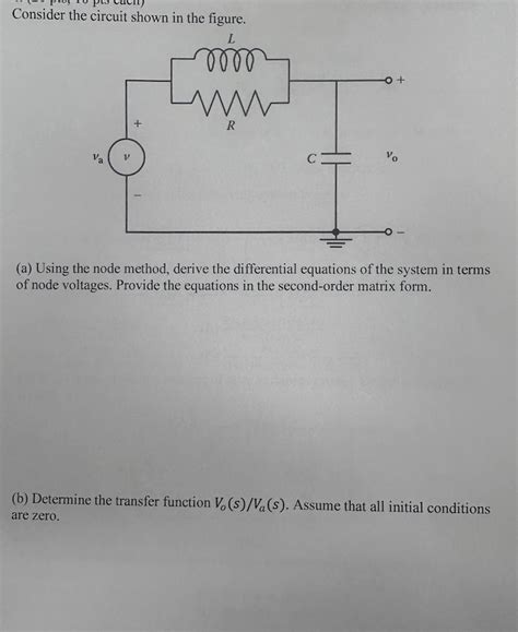 Solved Consider The Circuit Shown In The Figure A Using Chegg