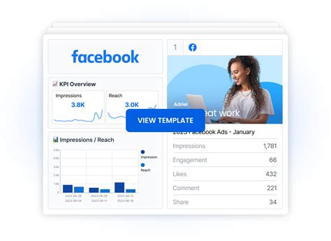 Facebook Page Dashboard Dashboard Templates Adriel