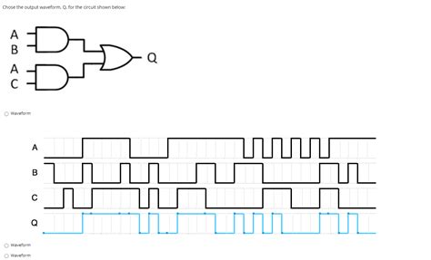 Solved Chose The Output Waveform Q For The Circuit Shown