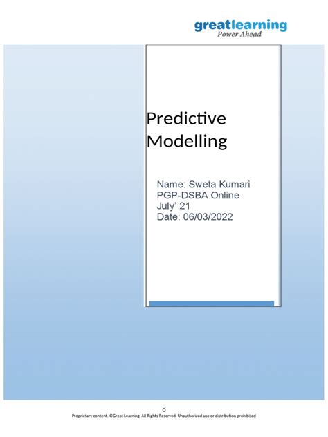 Predictive Modelling Sweta Kumari Pdf Receiver Operating