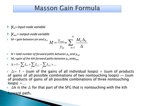 signal flow graph sfg and mason gain formula example solved with