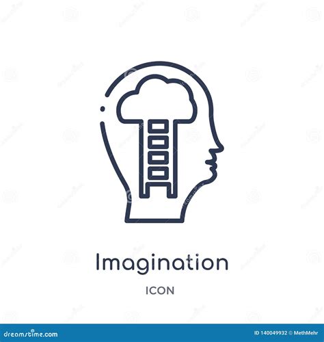 Linear Imagination Icon From Brain Process Outline Collection Thin Line Imagination Vector