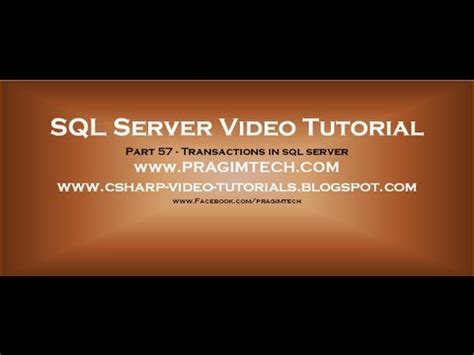 Transactions In Sql Server Part YouTube