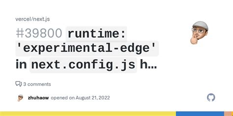`runtime experimental edge ` in `nfig js` has no effect