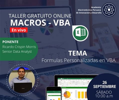 Macros VBA TEMA Formulas personalizadas en VBA Fecha Sábado de Setiembre Horario