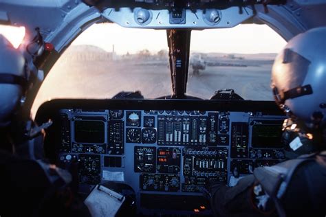 Cockpit Of A Rockwell B 1b Lancer As The Crew Prepares To Depart For