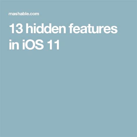 13 Hidden Features In Ios 11 Ios 11 Ipad Hacks Informative