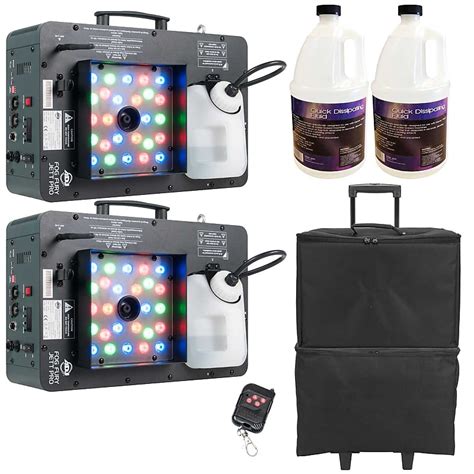 (2) ADJ Fog Fury Jett Pro LED Fog Machines w Wireless DMX + | Reverb
