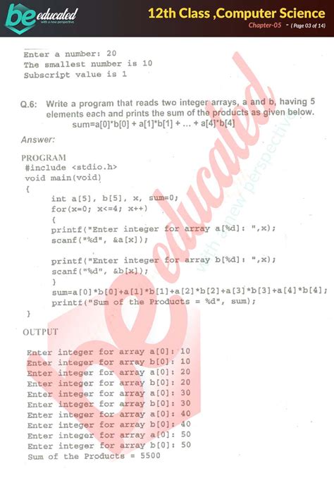 Chapter 5 Computer Science Ics Part 2 Notes Inter Part 2 Notes