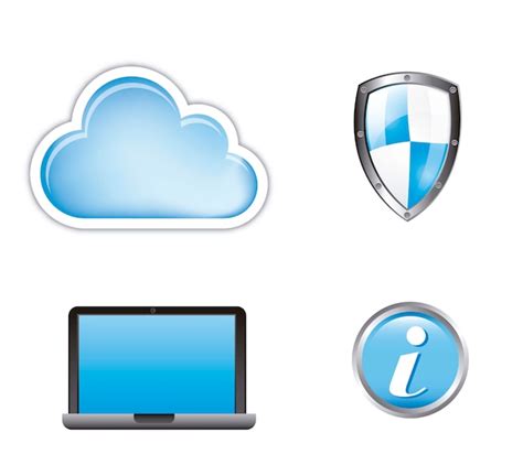 Premium Vector Cloud Computing Security Isolated Over White Background Vector